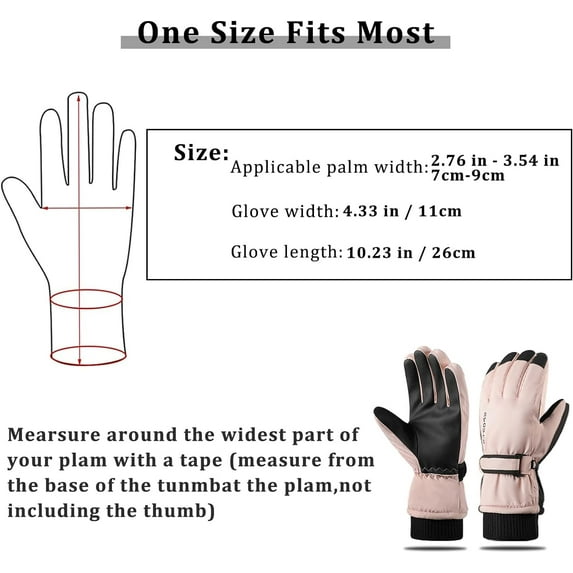XINDUO-Women Winter Ski Gloves, Waterproof Touchscreen Anti-Slip ...
