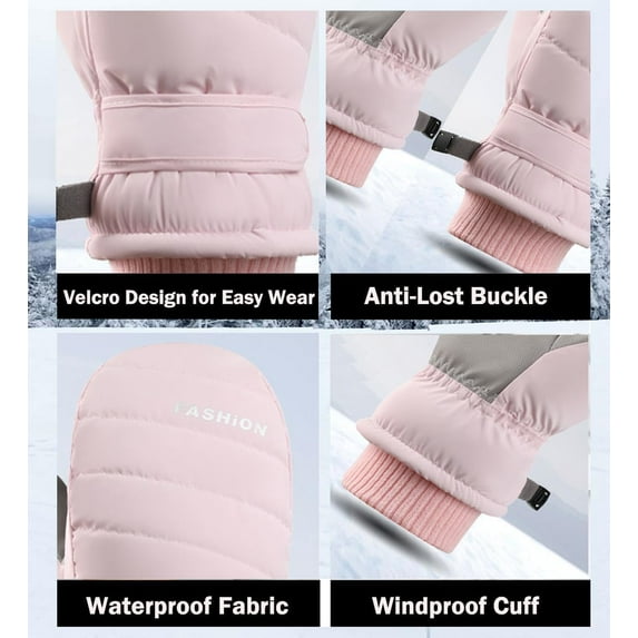 XINDUO-Women Winter-Ski-Mittens Gloves Waterproof-Snow-Gloves Warm ...
