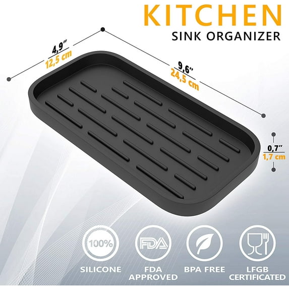 XINDUO-ZAPPOWARE Kitchen Sink Organizer | Silicone Sponge Holder ...