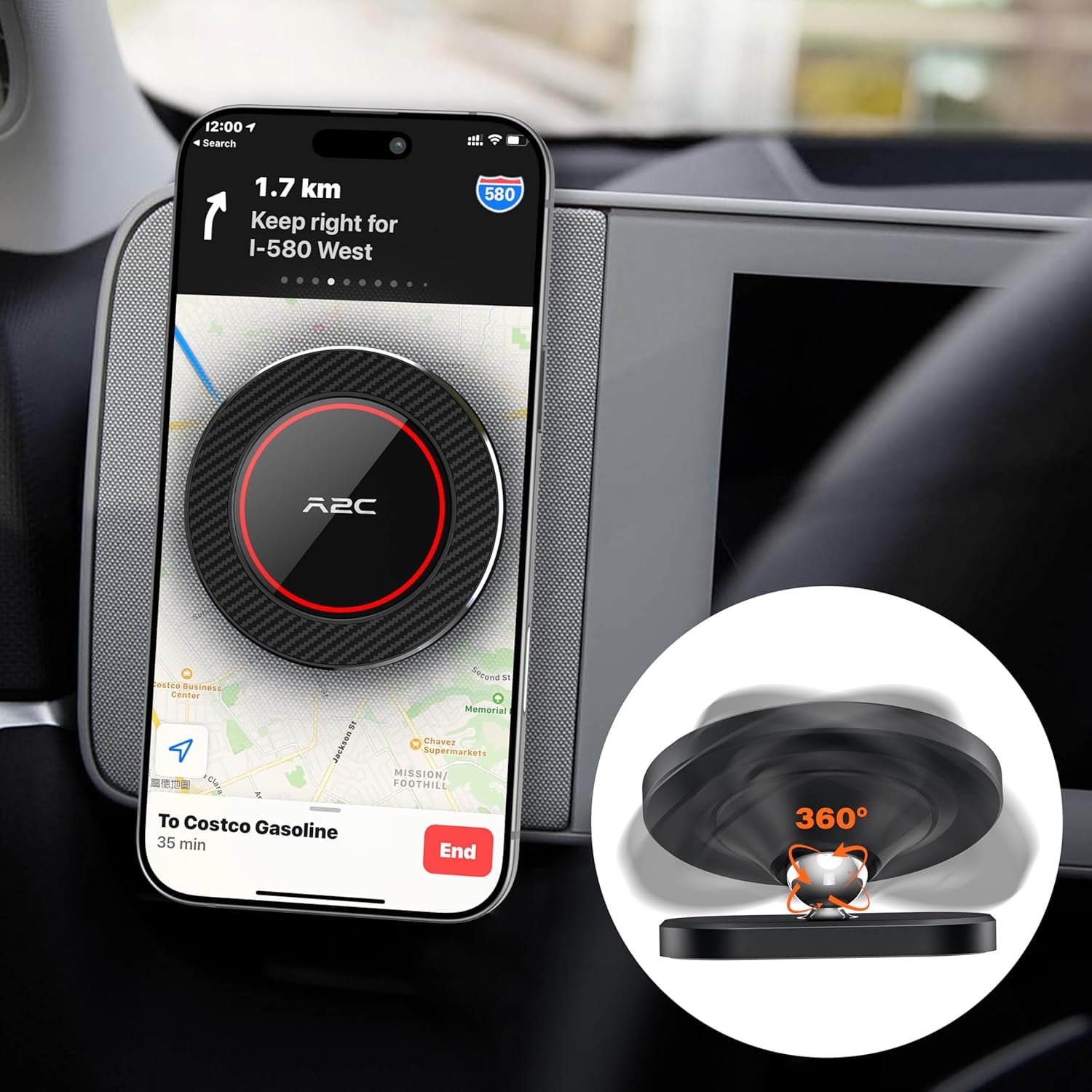 XINDUO-for Hyundai Ioniq 5 Phone Mount, Upgrade Magnet Base ...