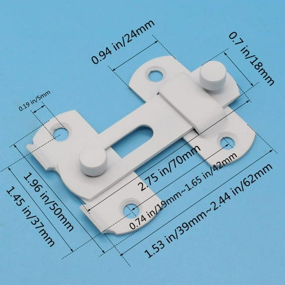 XINDUO-szhdxsy 5 Pcs Stainless Steel Gate Latches Flip Latch Safety ...