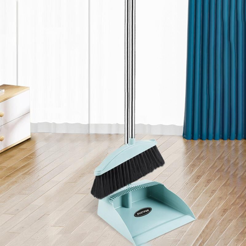 XINGJIU Household Foldable Standing Broom with Teeth Plastic Soft Hair ...