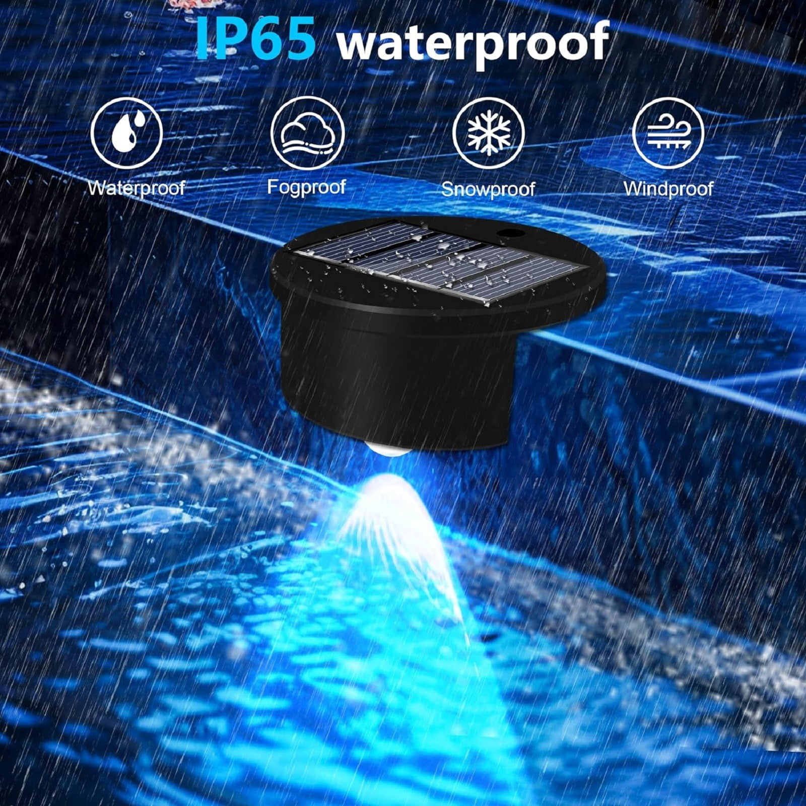 XINGLAN Solar Above Ground Pool Lights 4 Pack Outdoor Wireless Pool ...