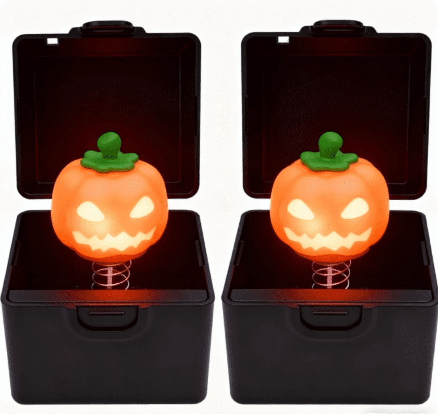 XINGXIANG 2PC Halloween Music Box with Pop-up Pumpkin, 2.83" Animated ...