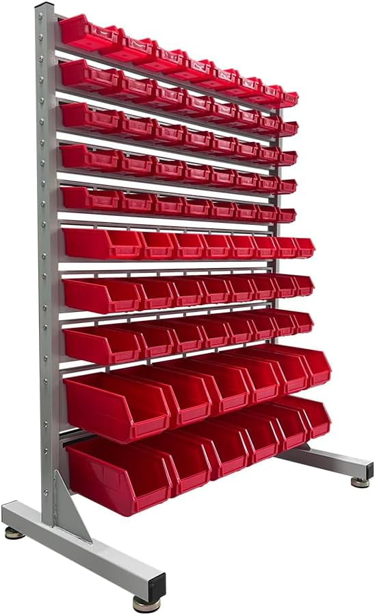 XINHAO Bin Rack Garage Storage Organizer System, Heavy Duty Steel Frame ...