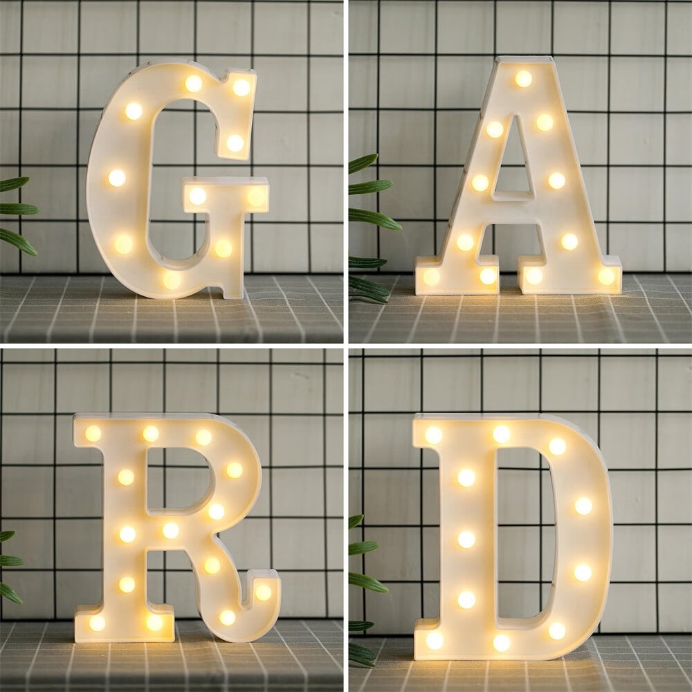 XINHUADSH Decorative Light Glowing Plastic LED Marquee Light Up Letter ...