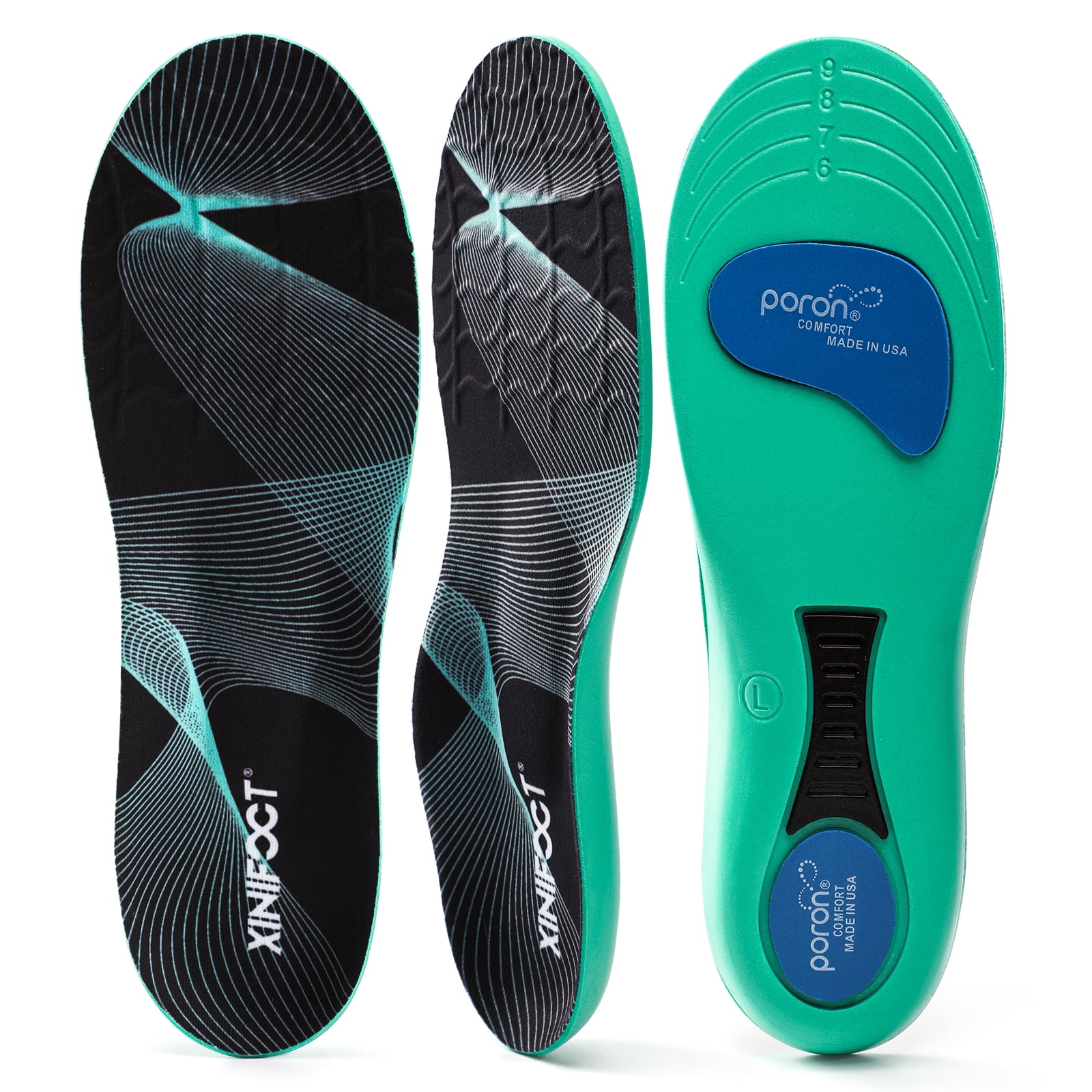 XINIFOOT Sport Insole Shock Absorbing Cushion Shoe Insole for Men ...