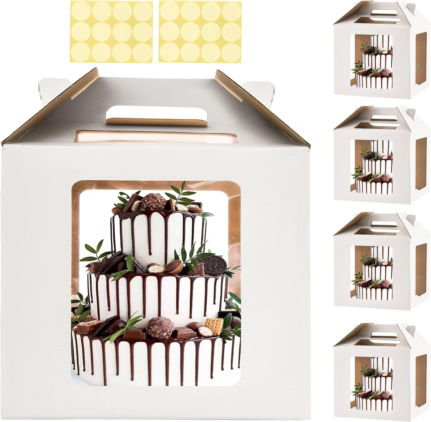 XININSUN Tall Cake Boxes for Tier Cakes 14x14x14 Inch Tall Cake Carrier ...