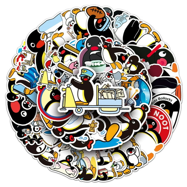 XINLANER 50 PinGu PenGuin Family Animation Cute Cartoon Animal Graffiti ...
