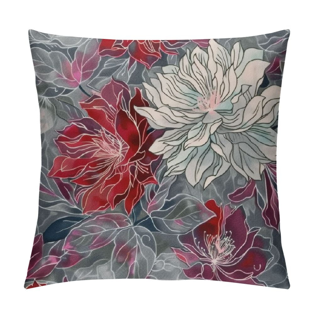 XINLUO Flower pillow cushion cover, modern , modern emphasis color ...