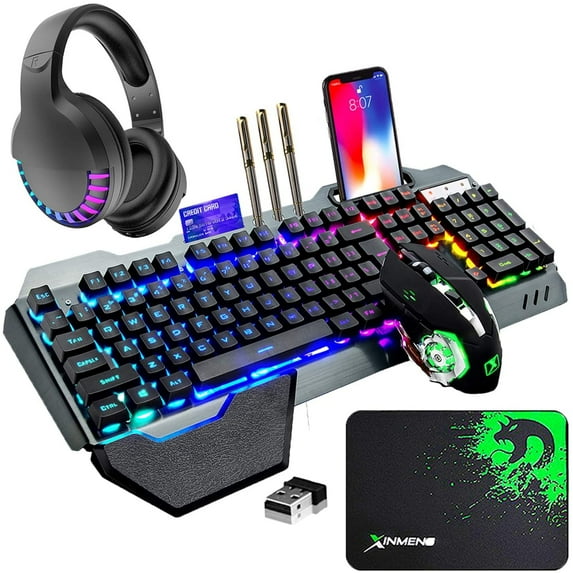 XINMENG K680 Wireless Gaming Keyboard Mouse Bluetooth Headset Kit with ...