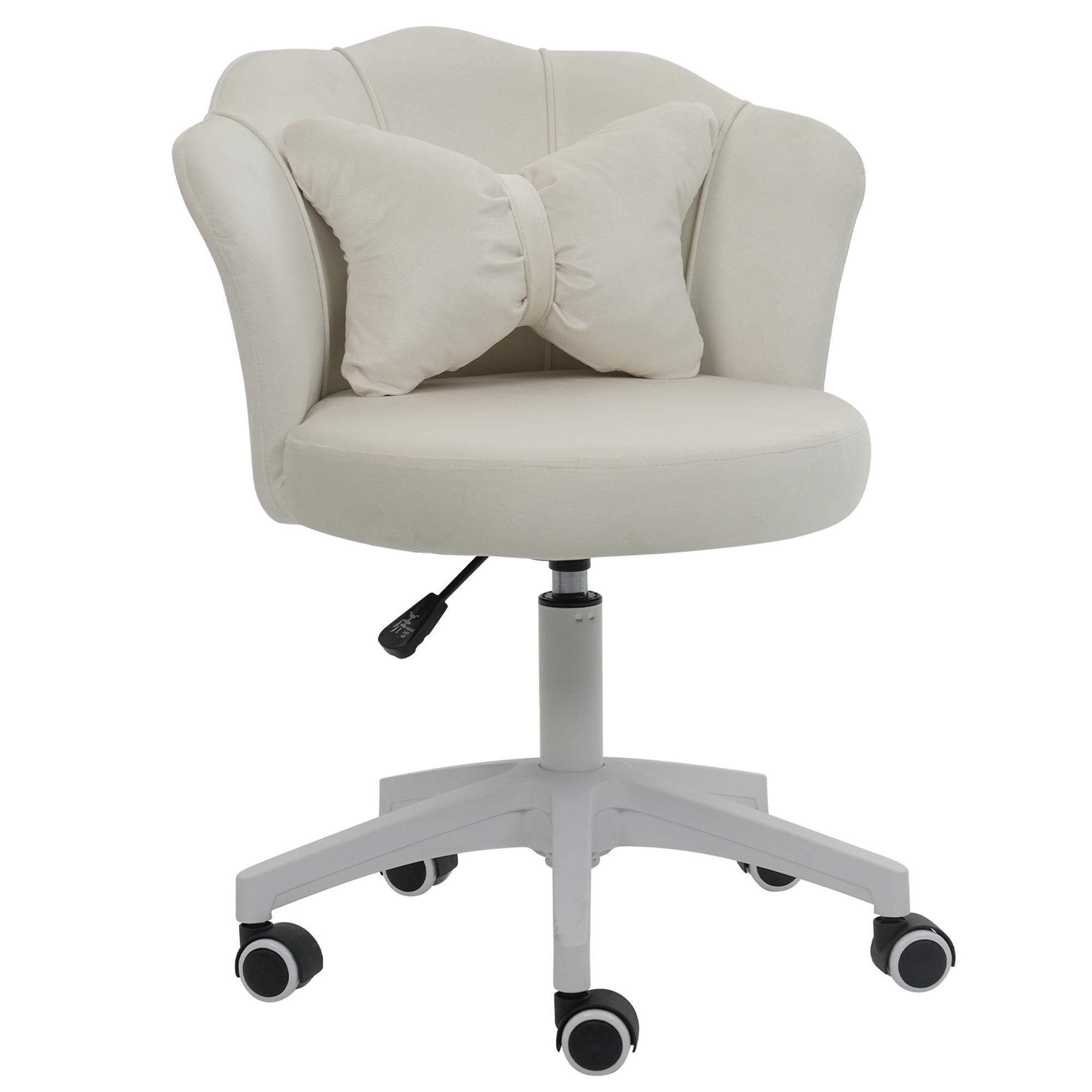 XINMICS Swivel Shell Desk Chair for Living Room, Upholstered Cute ...