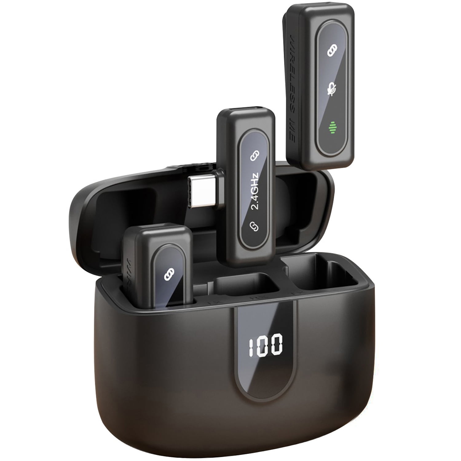 XINNIUT iPhone Android Wireless Lavalier Microphone - 2 Bluetooth Lapel ...