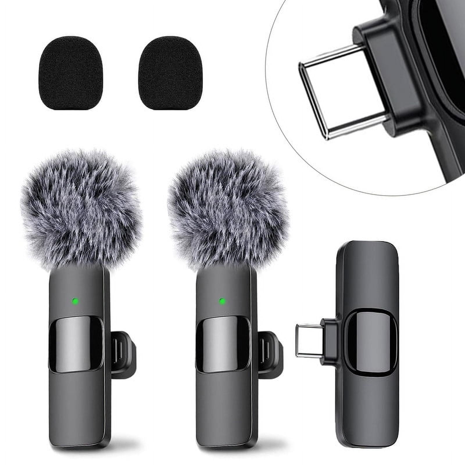 XINNIUT Wireless Lavalier Microphone, Noise Reduction, Mini Mic for ...