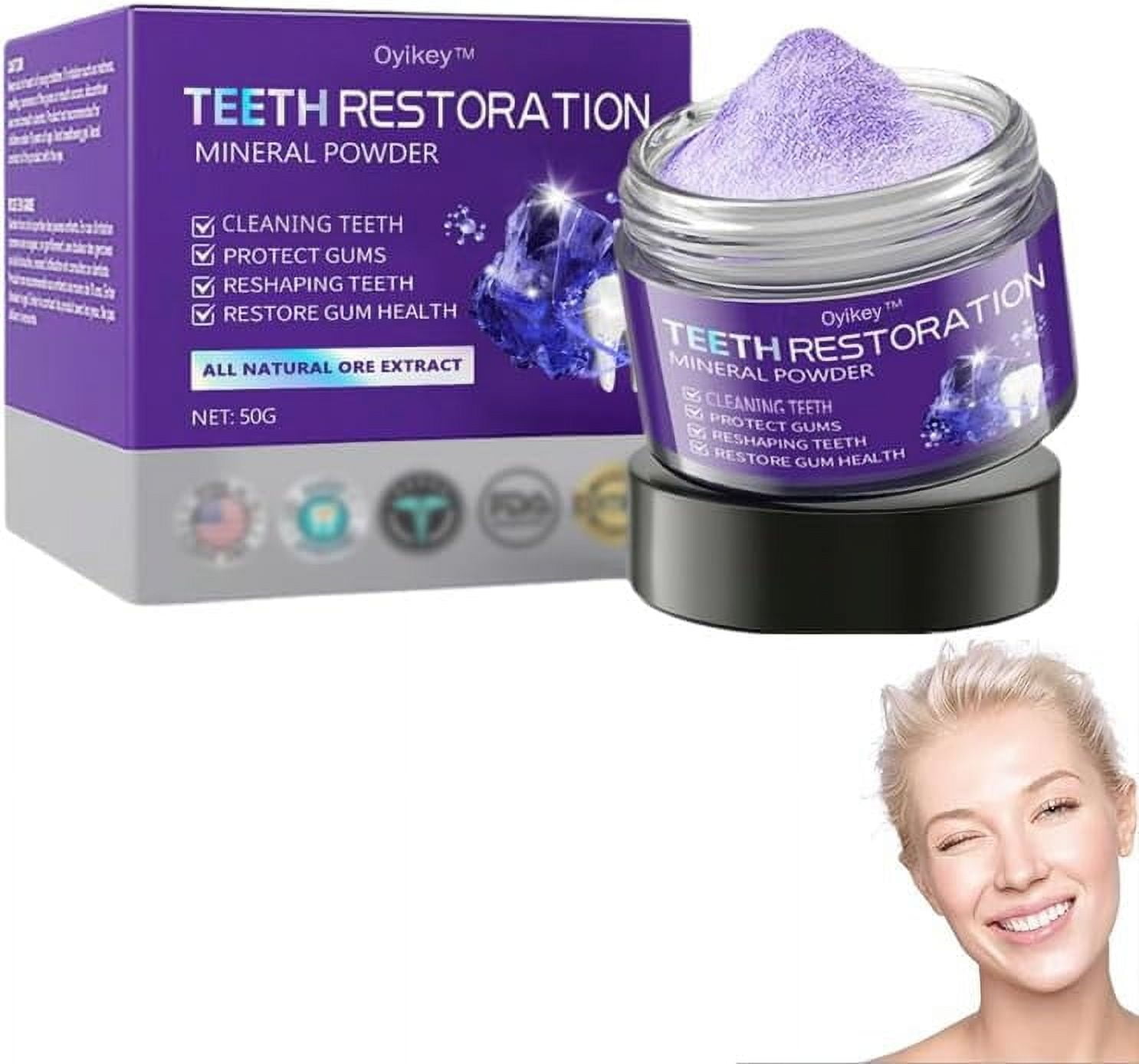 XINQITE Teeth Restoration Mineral Powder, Purple Tooth Restoration ...