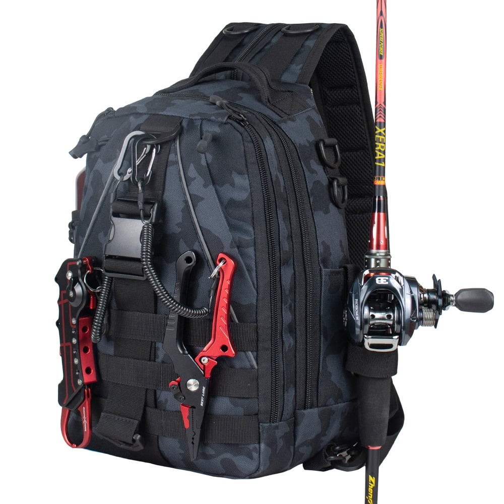 XINRUI Multi-Functional Fishing Bag – Tactical Camouflage Sling ...