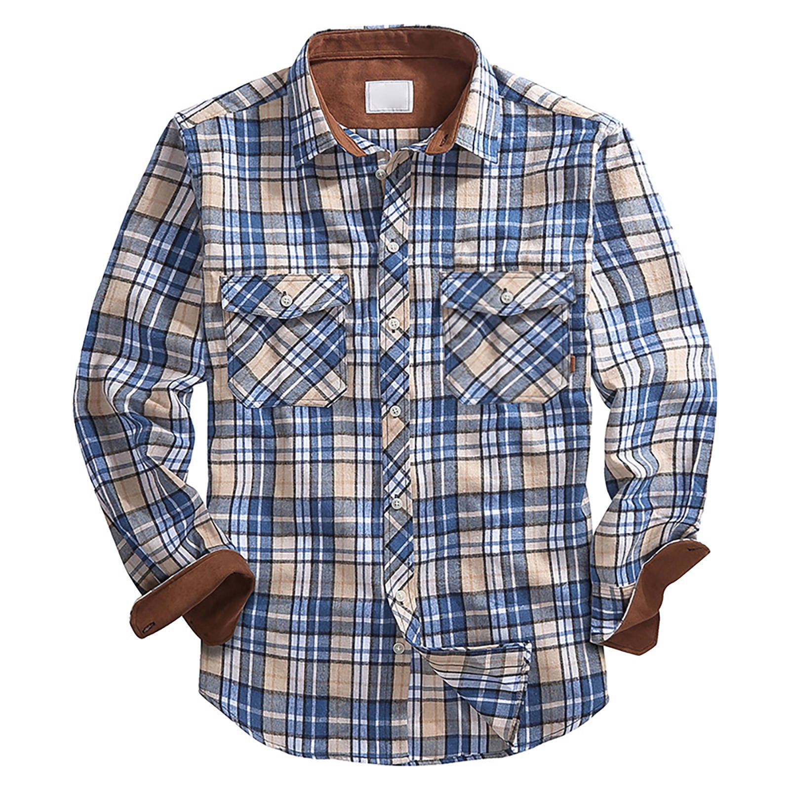 adviicd Big and Tall Shirts for Men Men's Flannel Shirts Cotton Long ...