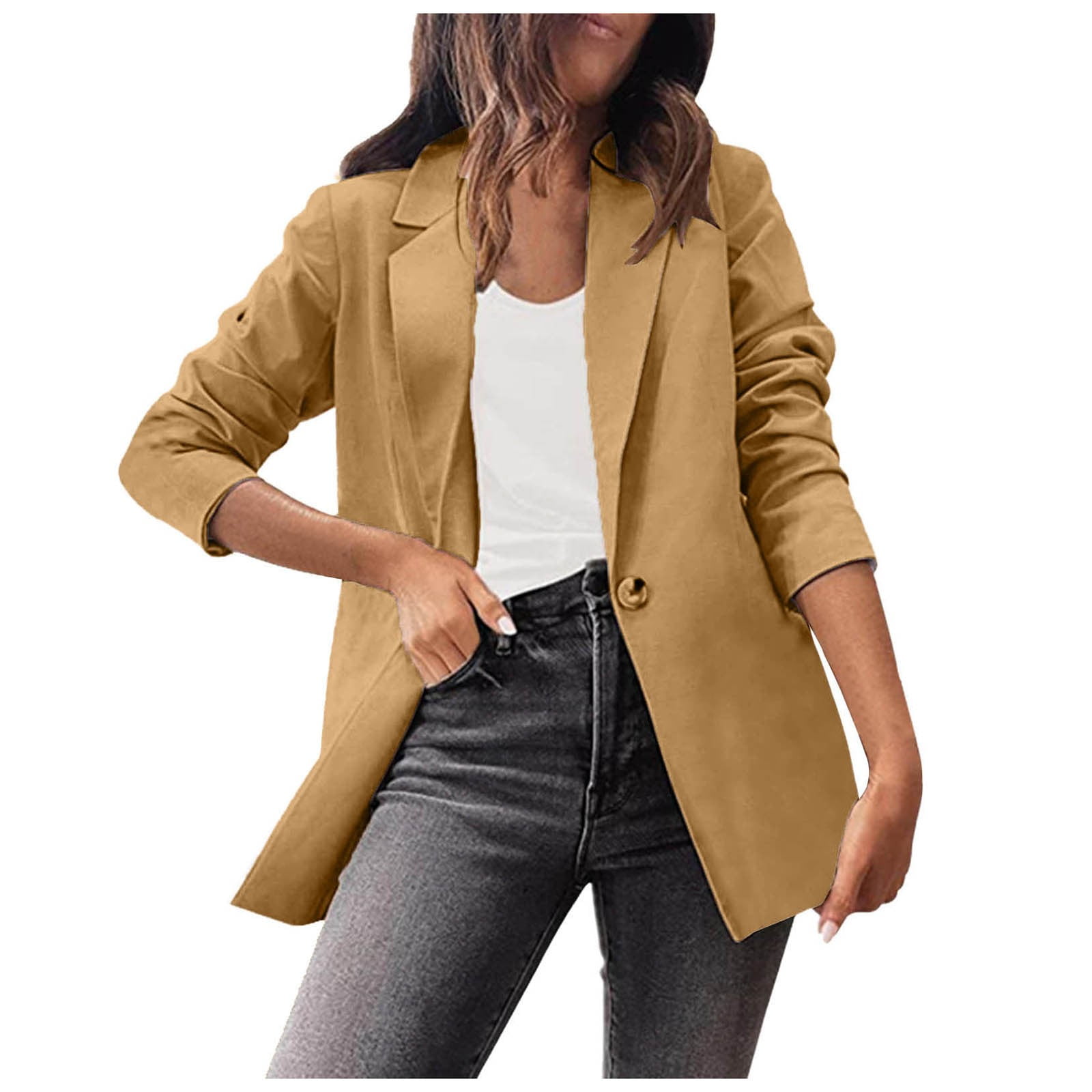 adviicd Blazers for Women Women's Relaxed Scuba Knit Stretch Blazer ...