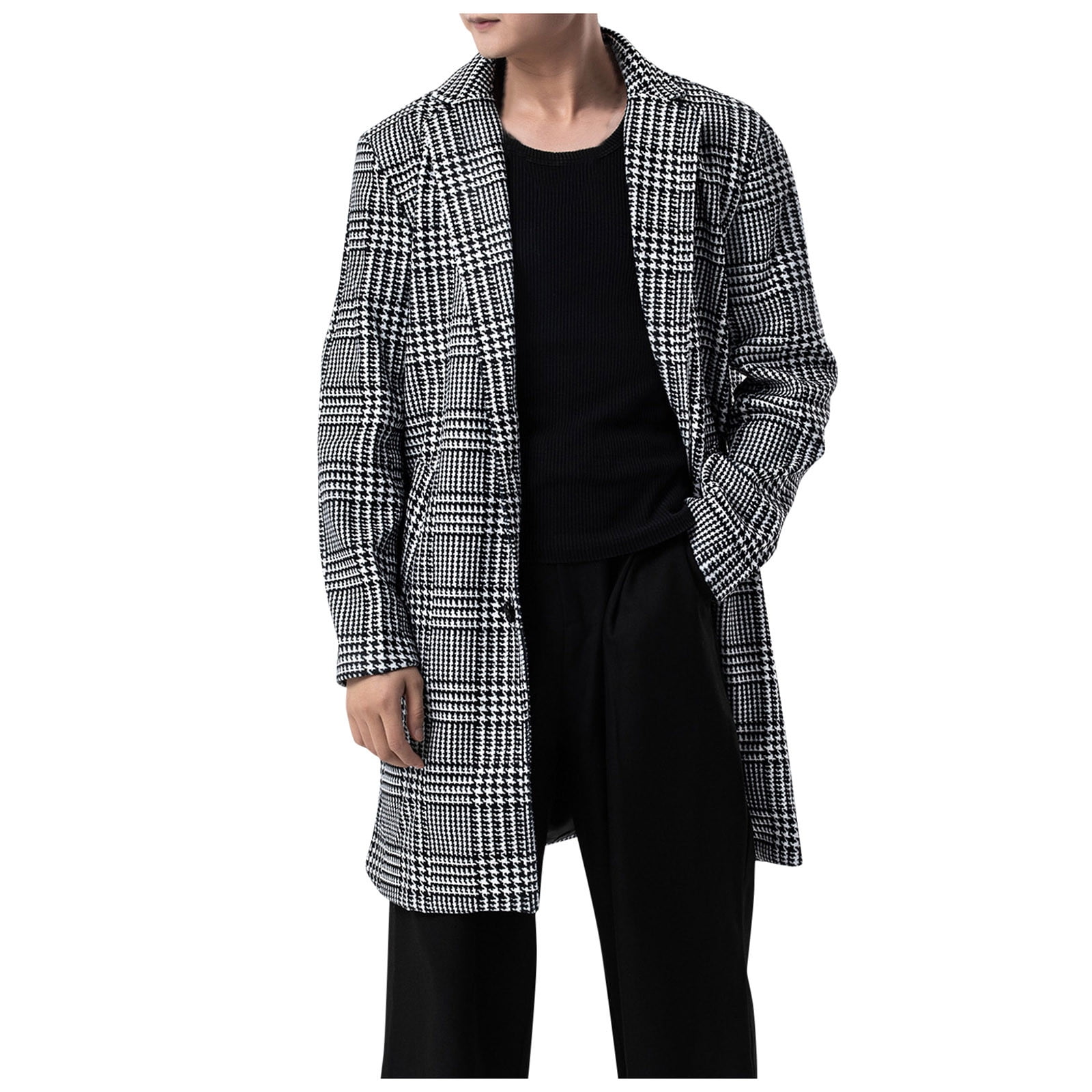 adviicd Men's Suits Big and Tall Mens Tailored Walker Jacket Top Coat ...