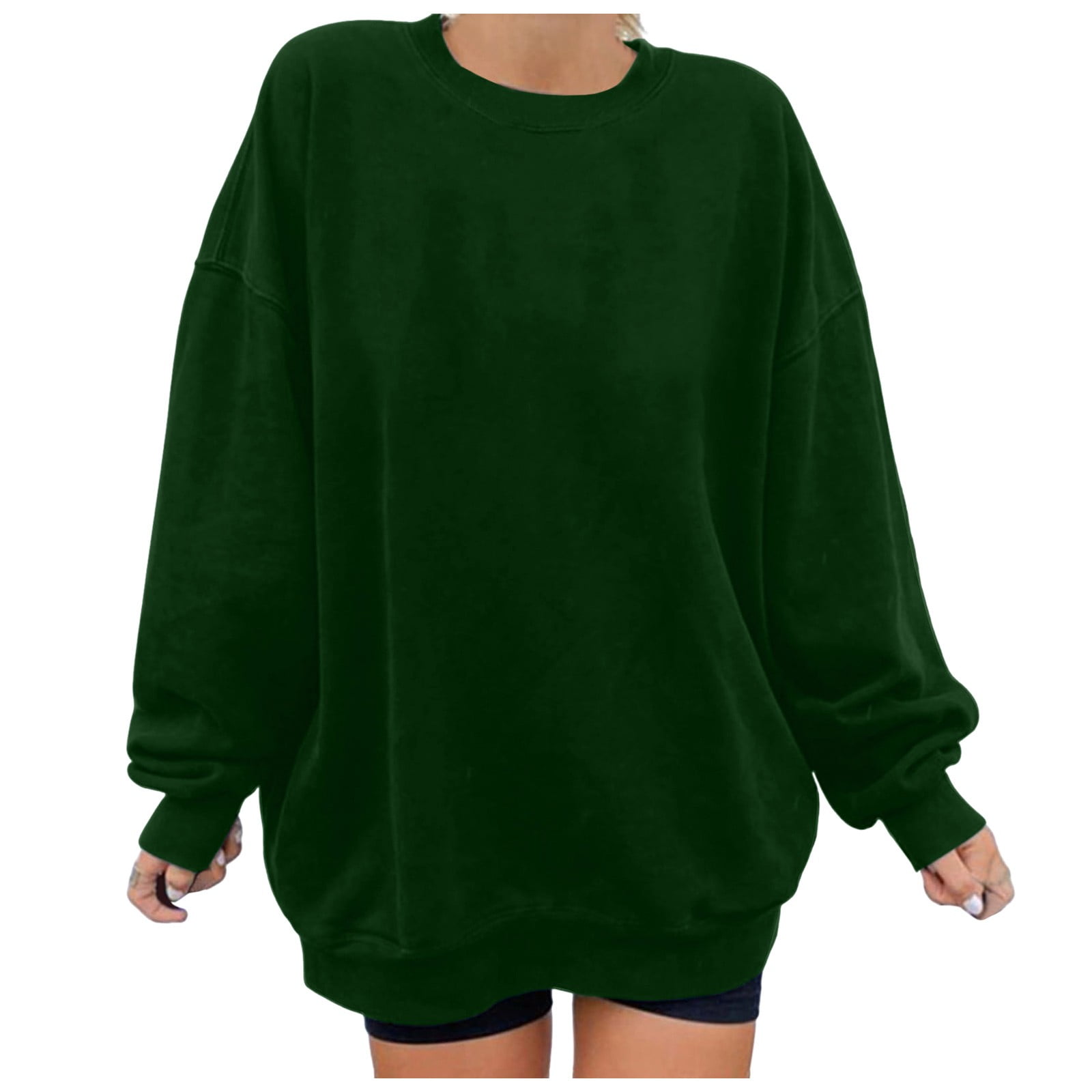 adviicd Women's Sweatshirts Women's ScubaKnit Cropped Sweatshirt with ...
