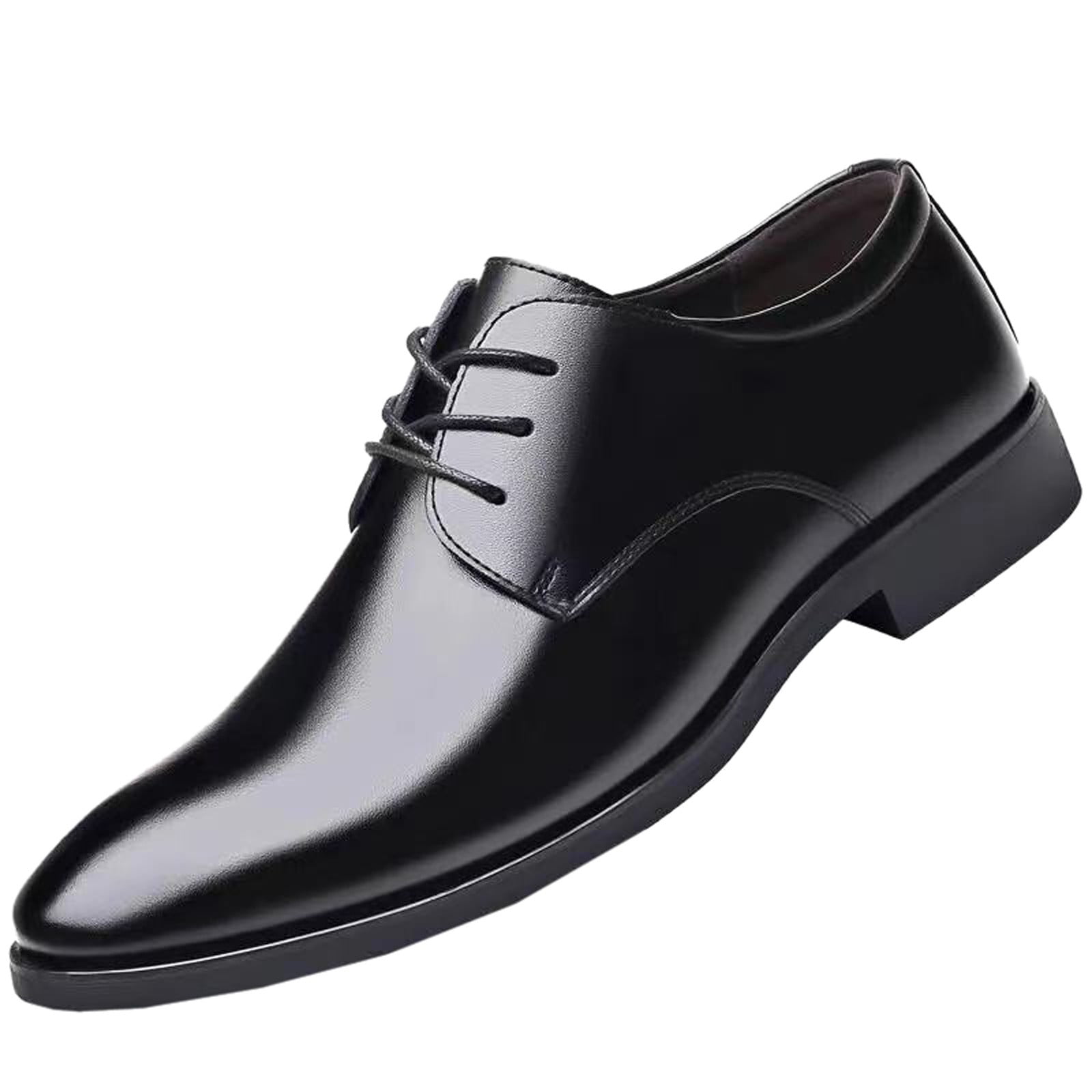 adviicd Work Shoes for Men Men's Dress Cap Toe Shoes Wingtip Brogue ...