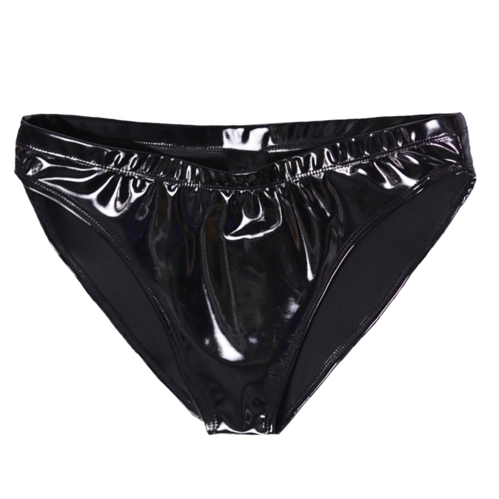 XINSHIDE Womens Leather Panty Black G Strings Briefs 1-Pack Sexy ...