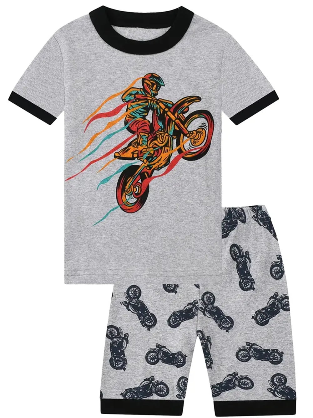 XINSM Toddler and Big Boys Pajamas Short Sets Motorcycle Cotton 2 Piece ...