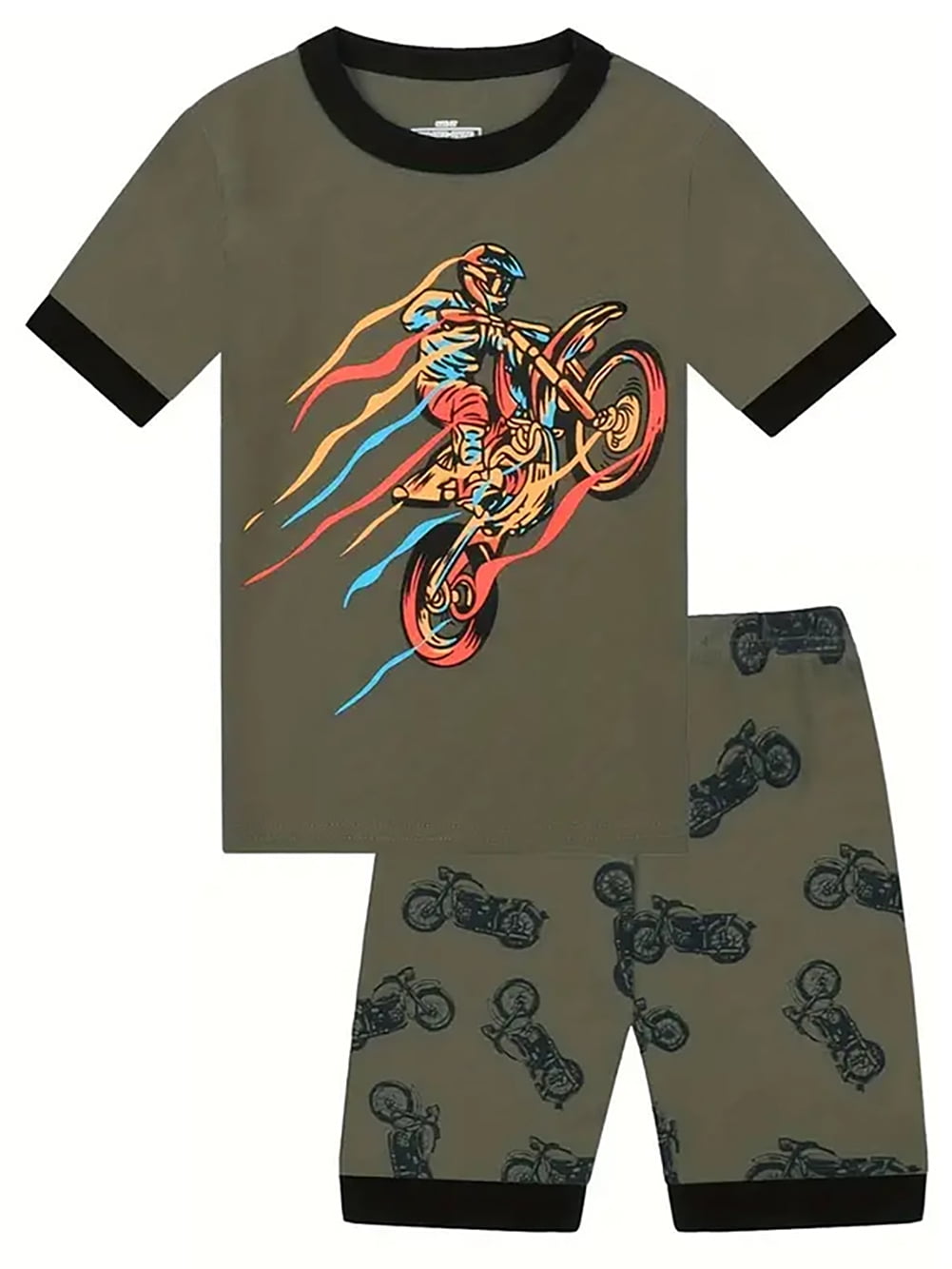 XINSM Toddler and Little Boys Pajamas Short Sets Motorcycle Cotton 2 ...