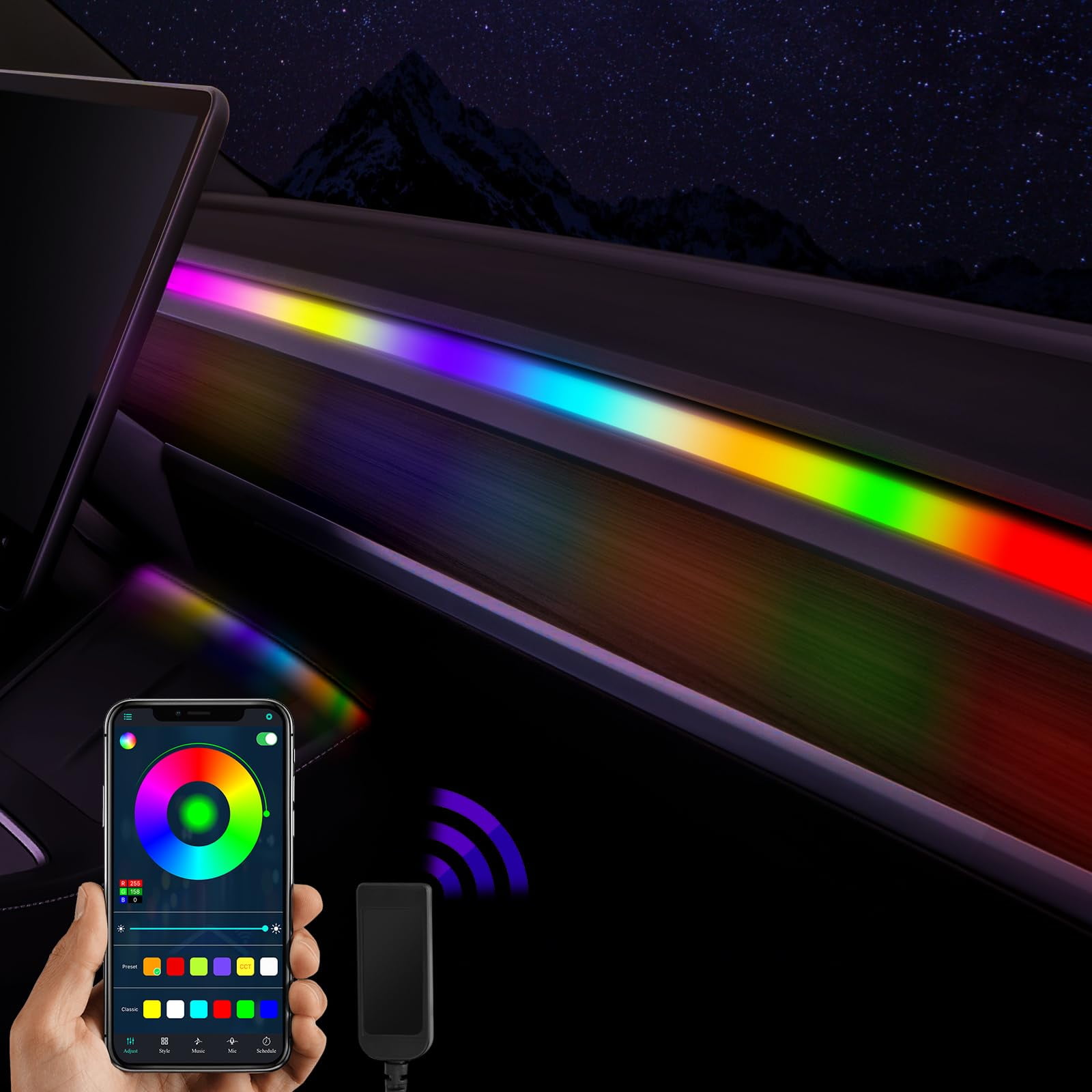 XINTUO Neon Lights for Tesla Model 3 Model Y 2023-2020 RGBIC Color ...