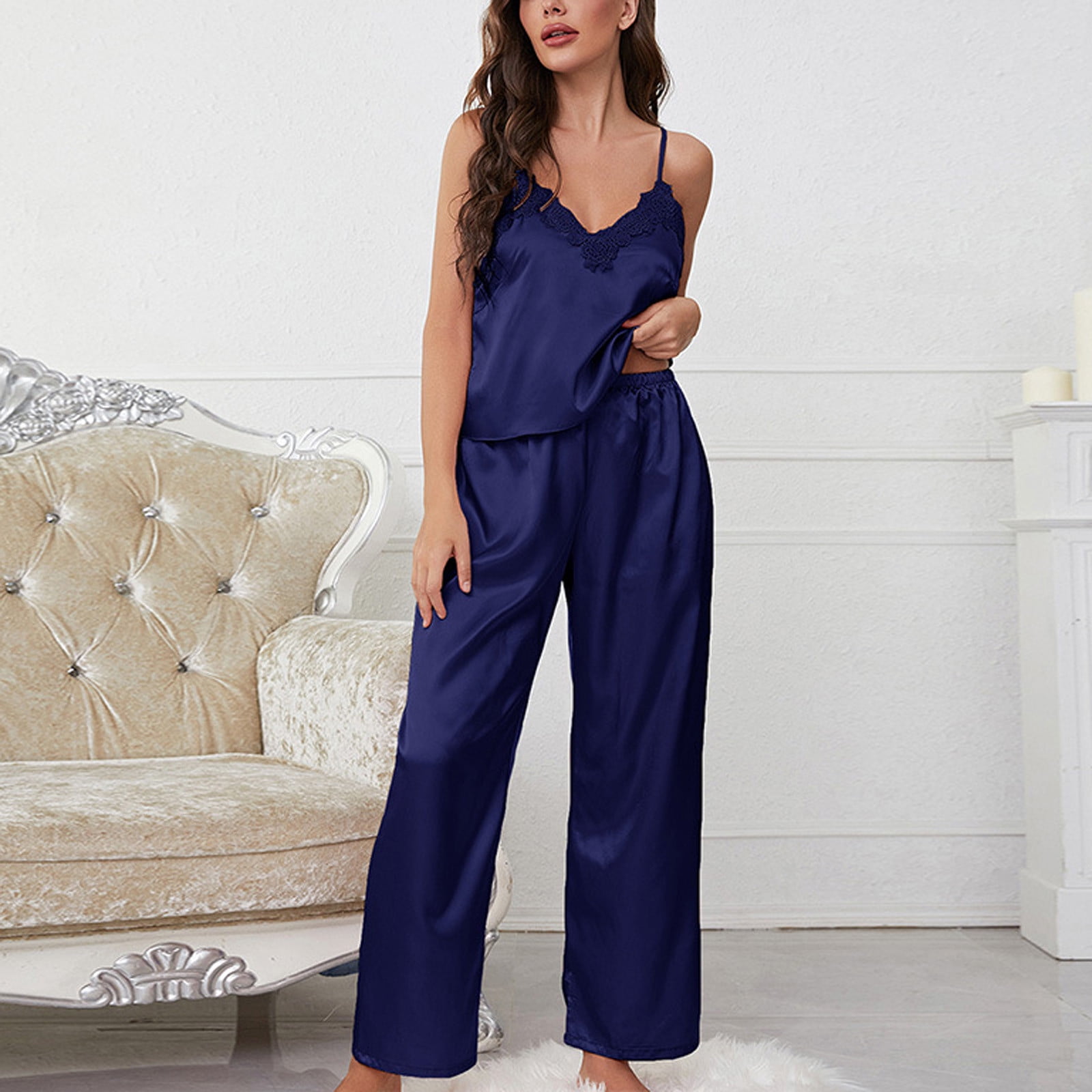 XINXIAOO 2023 Lace Pajama For Women Lace Nightgown Lingerie Satin ...