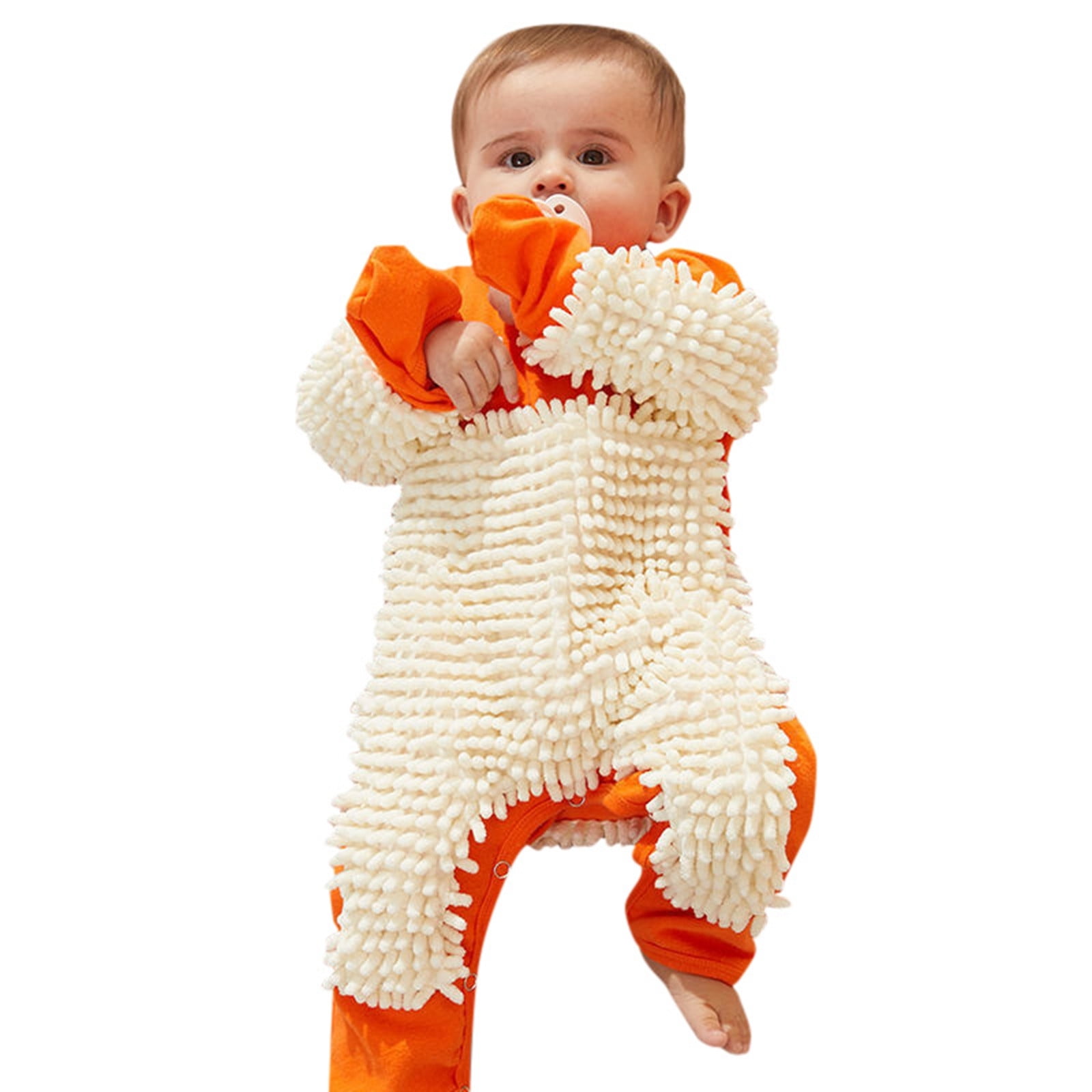 XINXIAOO Baby Mop Onesie - Functional Bodysuit with Mittens for Infants ...