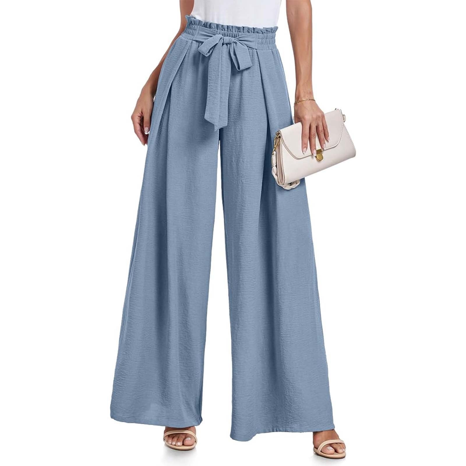 XINXIAOO Pants for Women Business Casual Outfits for Women Blue ...