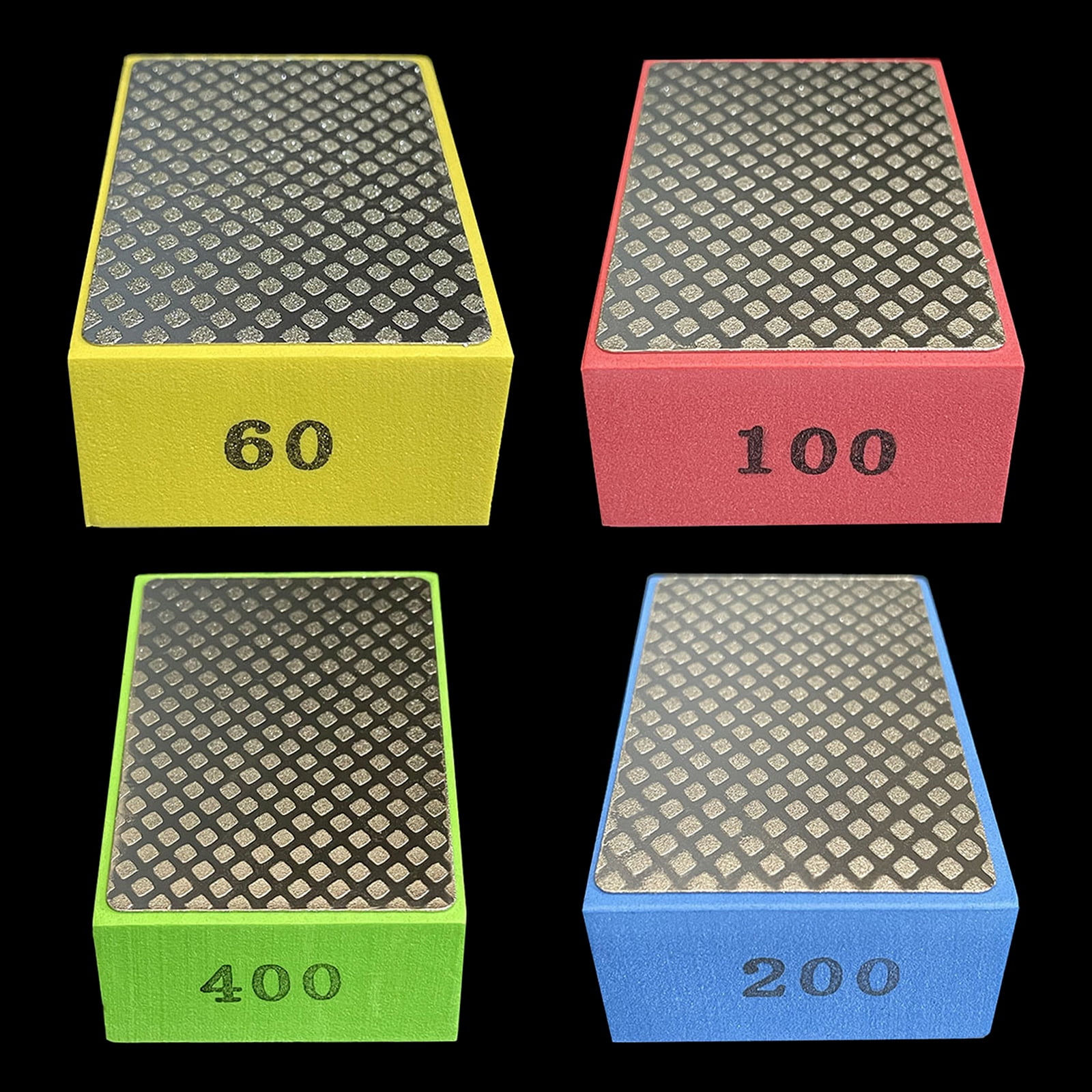 XINYTEC 4x/Set Portable Grinding Diamond Hand Polishing Pads Hand-held ...