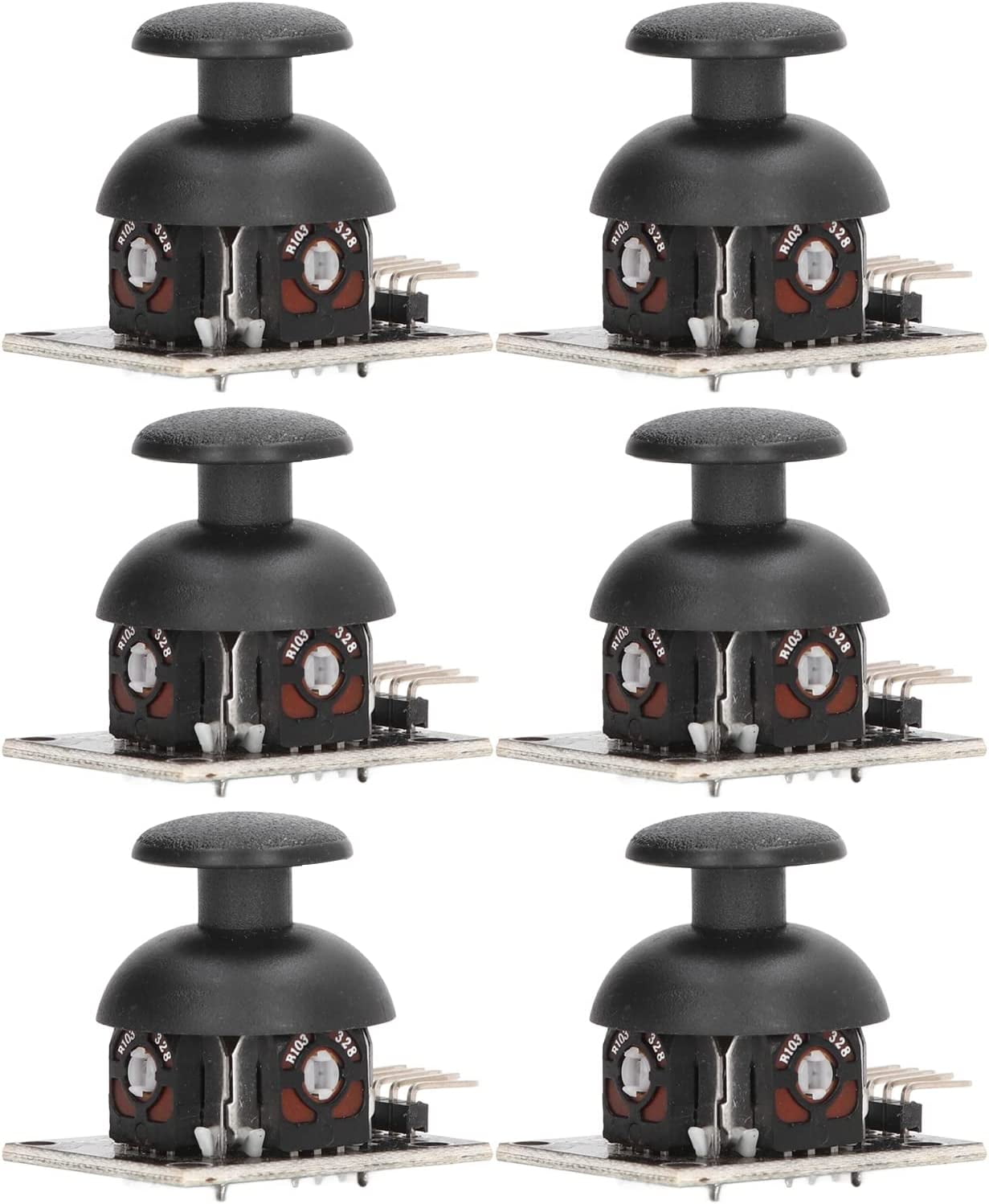 XIOP Joystick Sensor, 6 Sets X Y Dual Axes Game Control Module Black ...