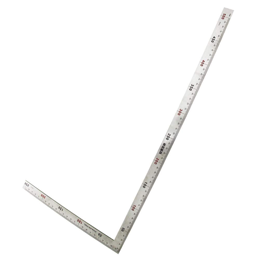 XIOP Right Angle Ruler, Framing Square Ruler, 250 x 500mm Stainless ...