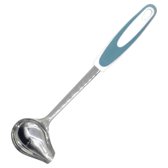 XIPYYKM Stainless Steel Sauce Spoon with Anti-slip Handle Blue Polished ...