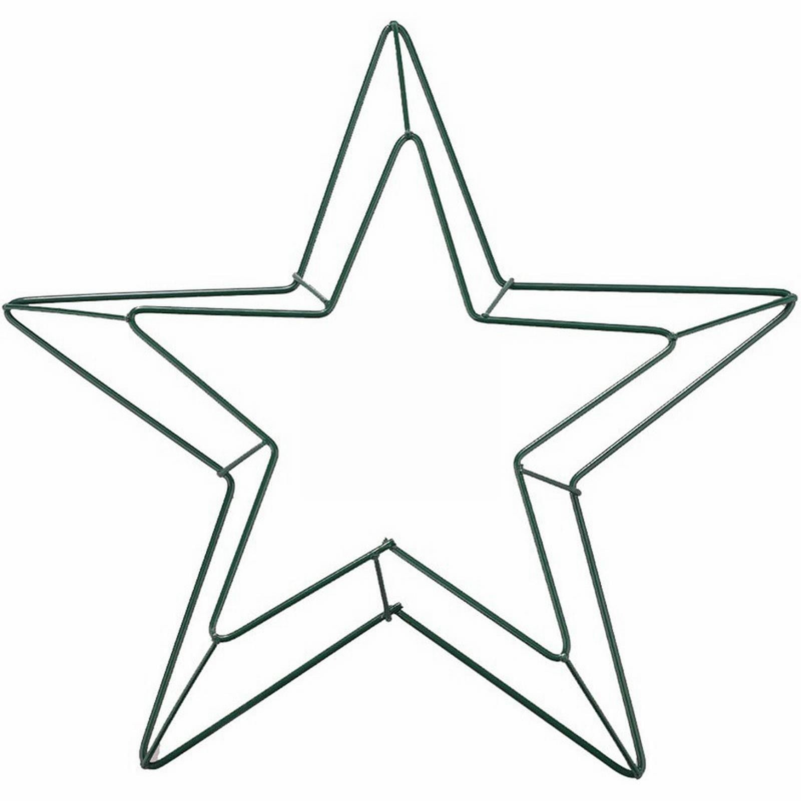 XIPYYKM Star Shaped Wire Wreath Frame 11.8Inch Christmas Star Floral ...