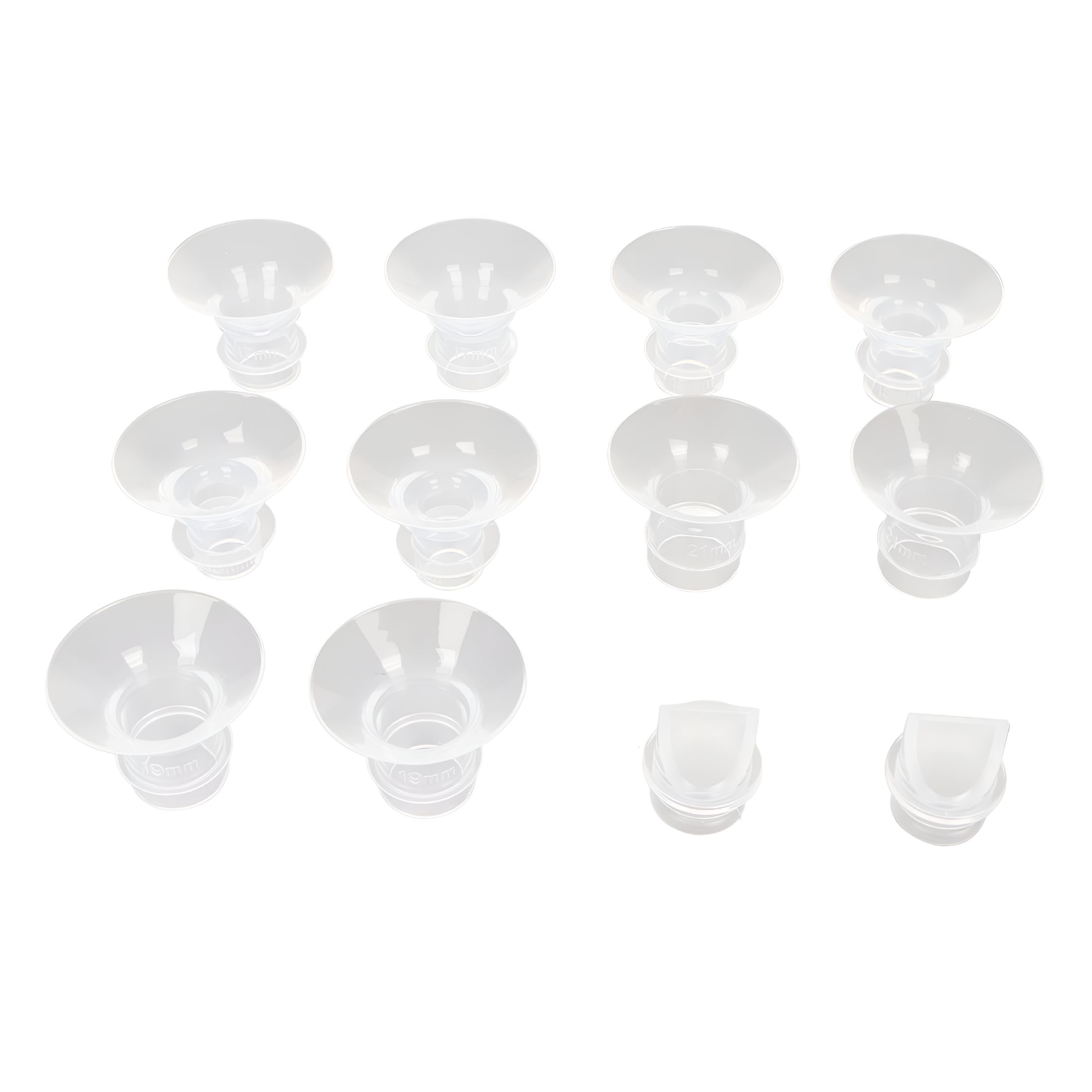 XIRQI 10pcs Breast Pump Flange Inserts Silicone Flange with Duckbill ...