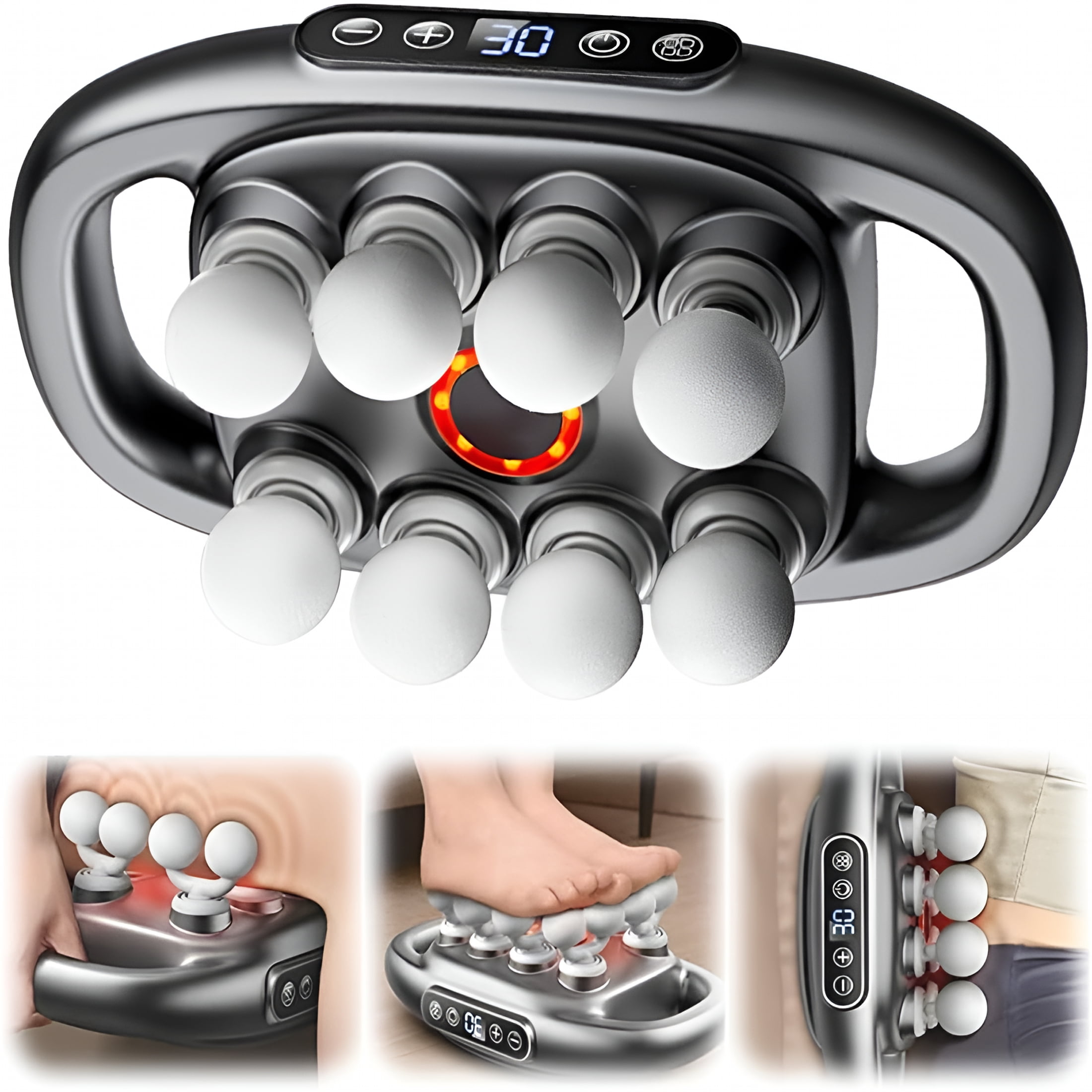 XIRQI 16-Drive 8-Head Massage Gun Deep Tissue,Professional Percussion ...