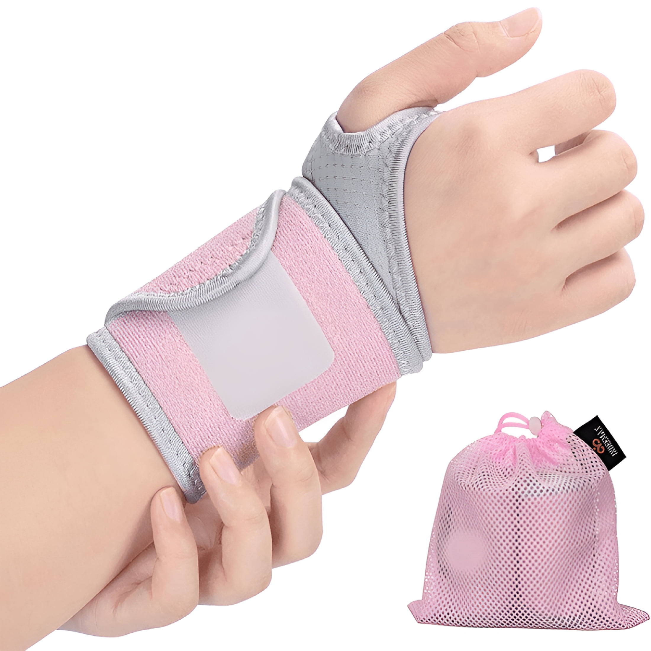 XIRQI 2 Pack Carpal Tunnel Wrist Brace, Compression Wrist Band Wraps ...