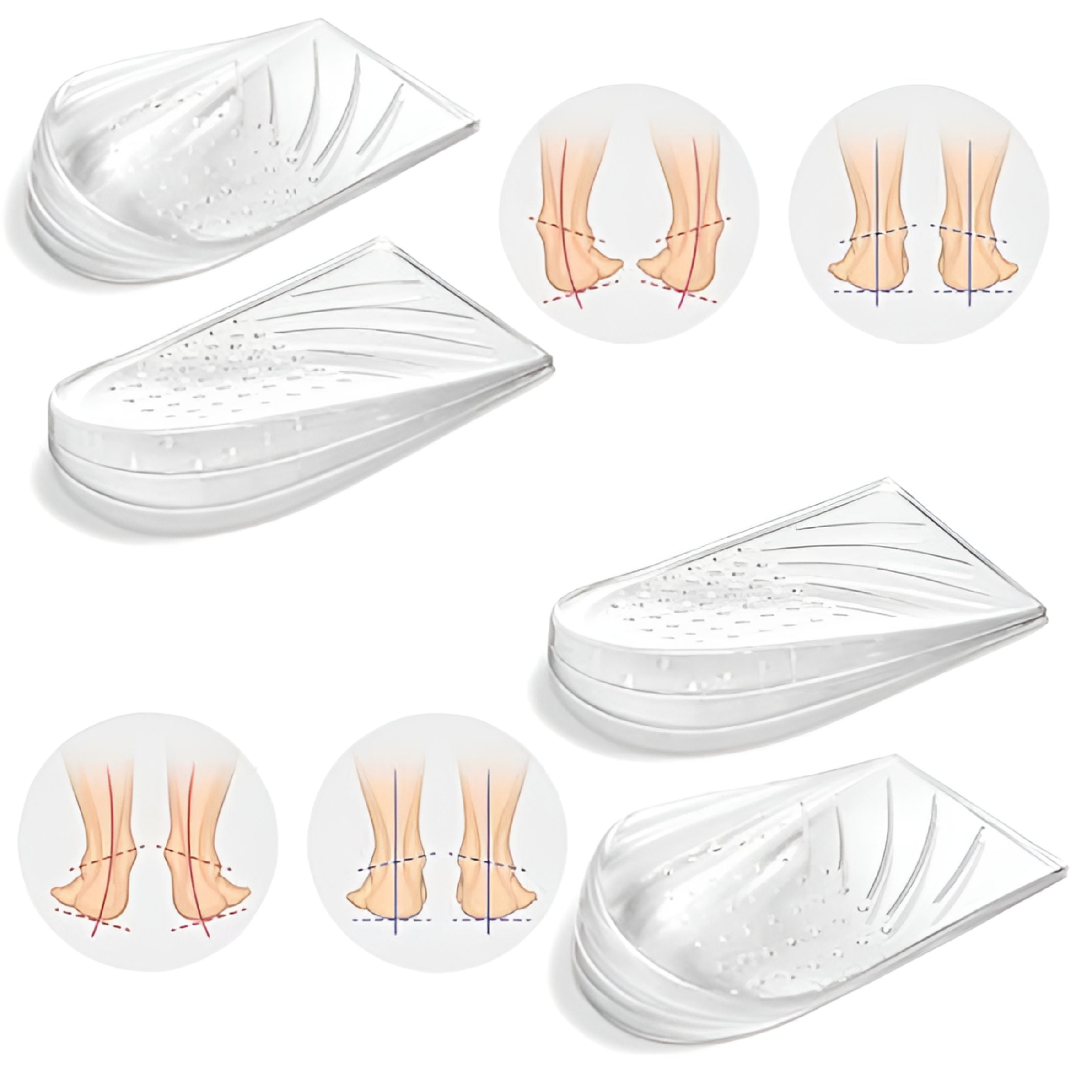 XIRQI 2 Pairs 3 Layers Adjustable Heel Wedge Inserts for Supination ...