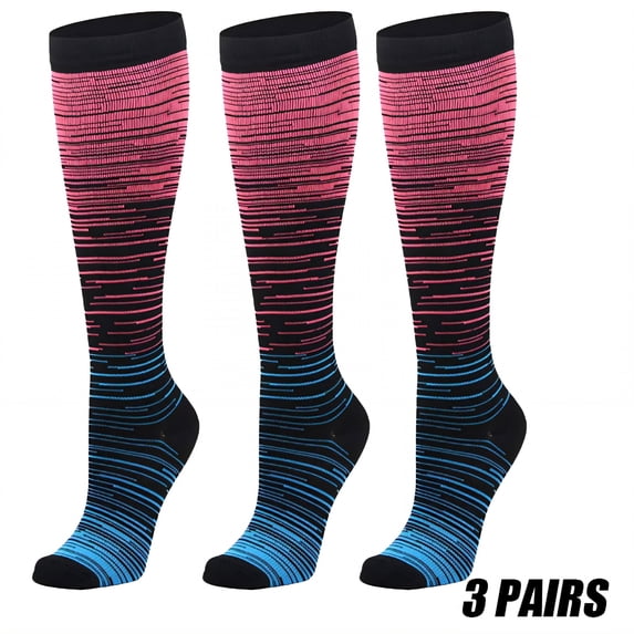 XIRQI 2026 New 3Pairs Compression Socks High Elastic Fiber Compression ...