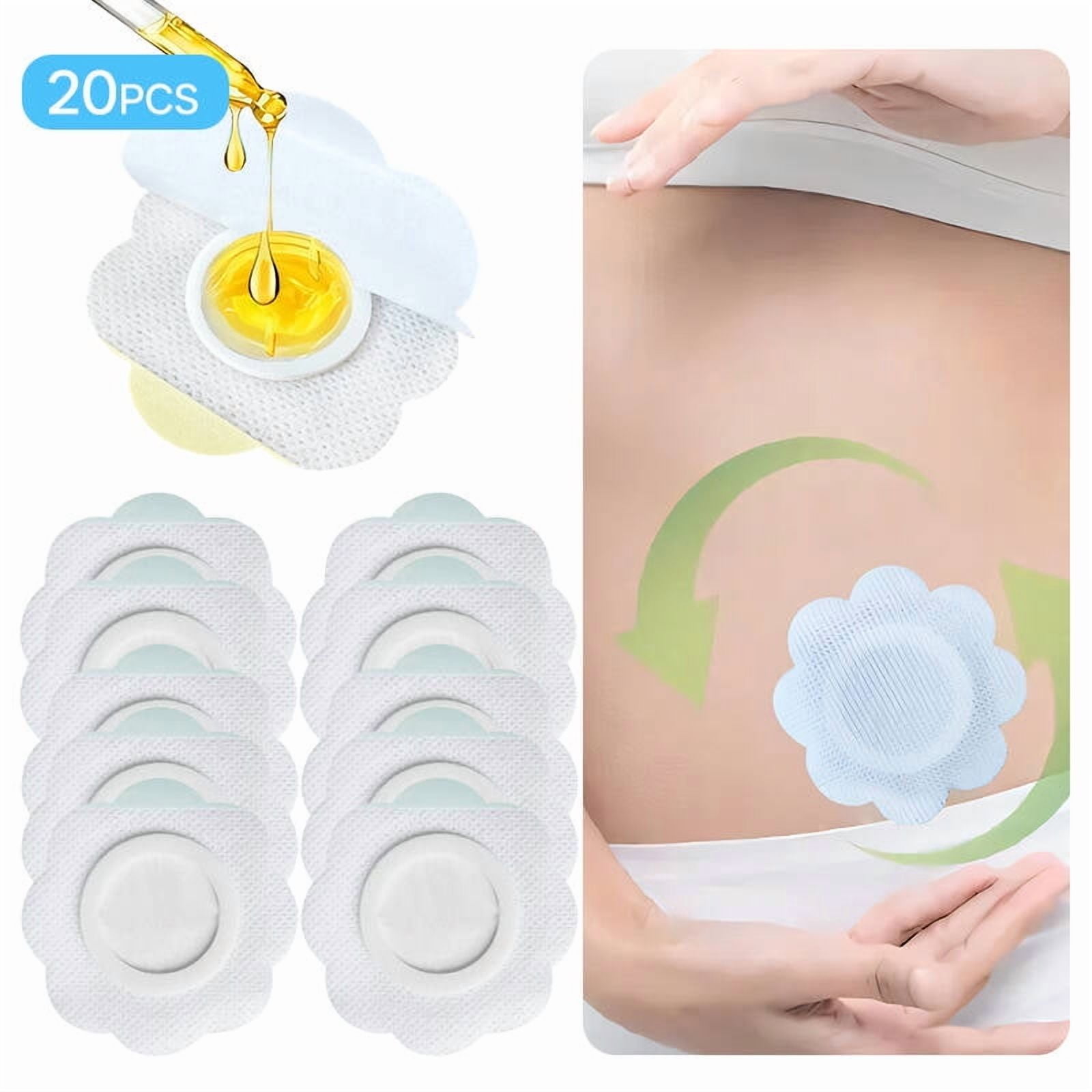 XIRQI 20Pcs Castor Oil Patches,Water-Resistant Surface Castor Oil Belly ...
