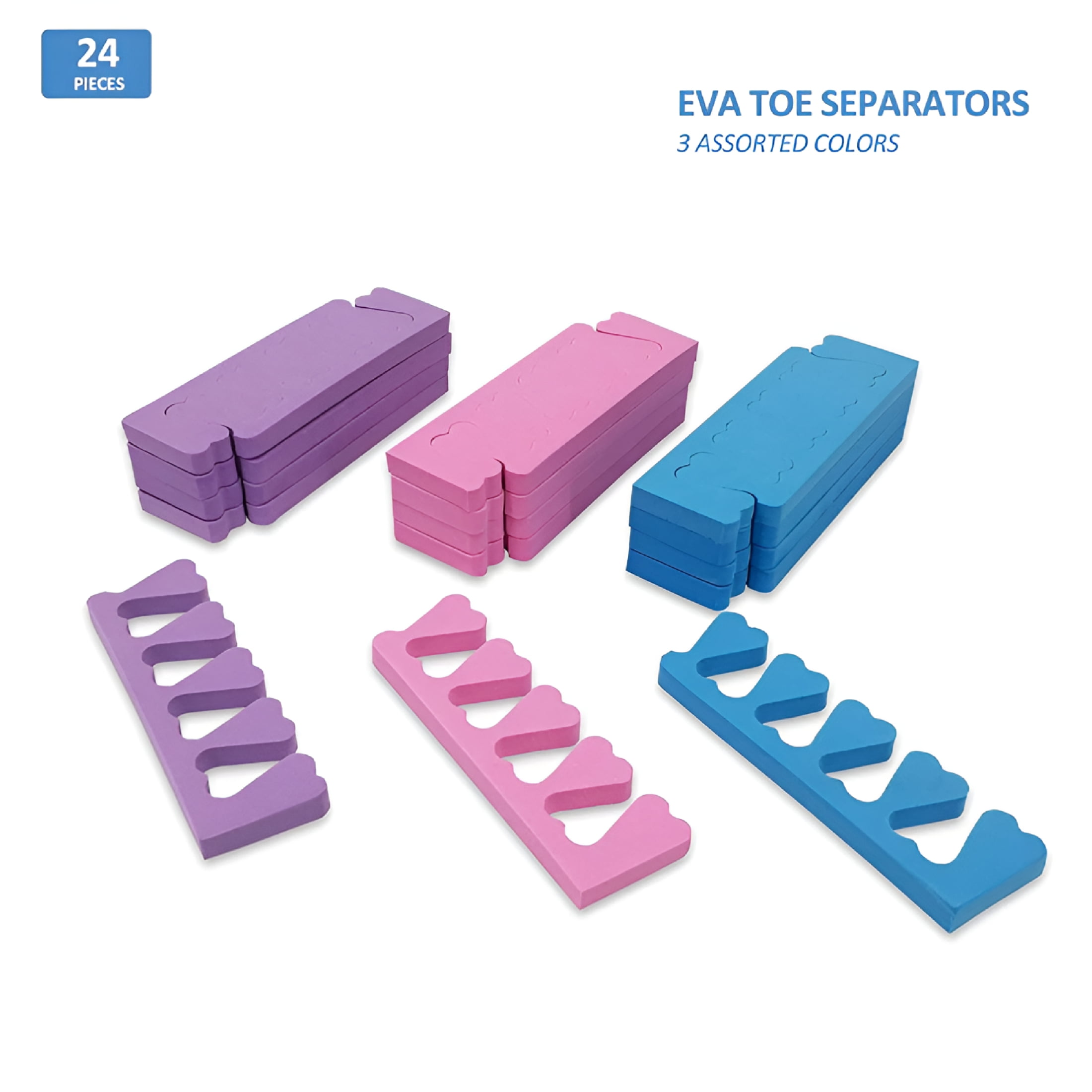 XIRQI 24 Pieces Soft Foam Toe Separators Toe Spacers Great Toe Cushions ...