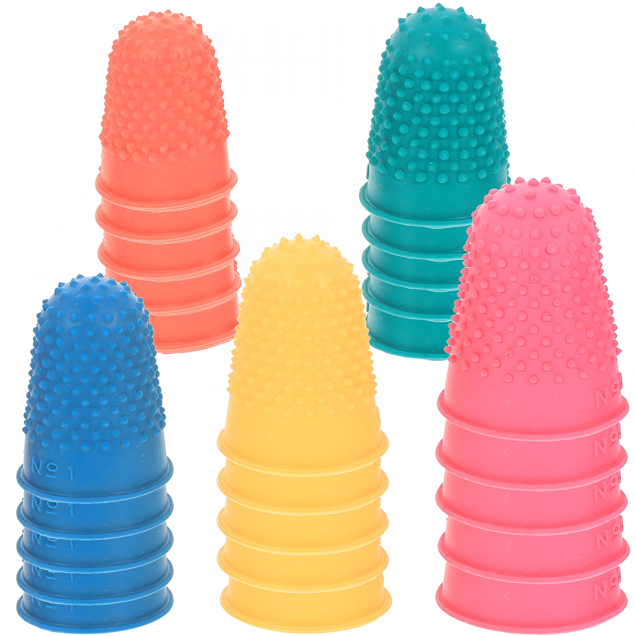 XIRQI 25 Pcs Finger Tips Rubber Non-Slip Cot Protector Protective Case ...