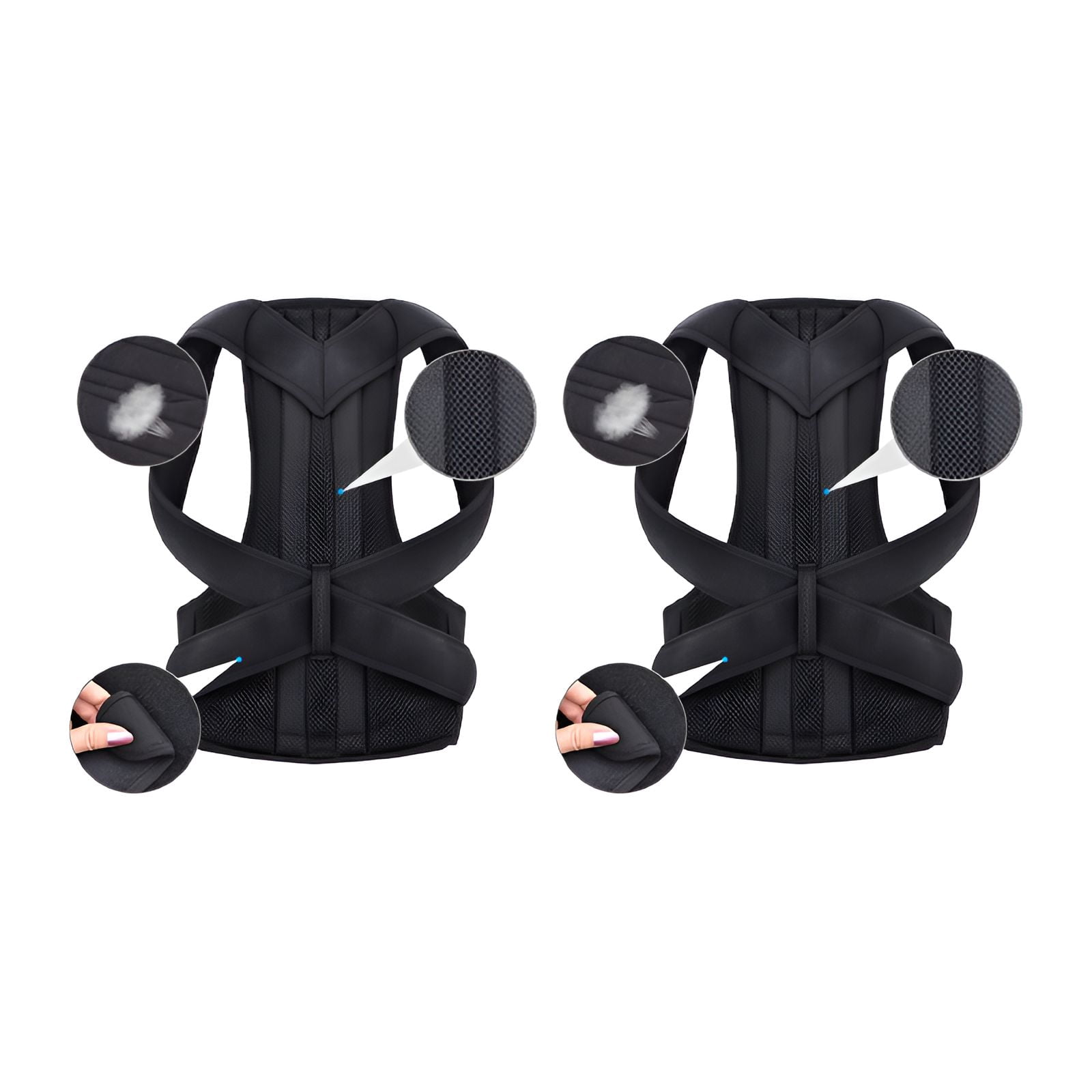 XIRQI 2Pcs Back Posture Corrector Women,Ideally Fits Body Curves Back ...