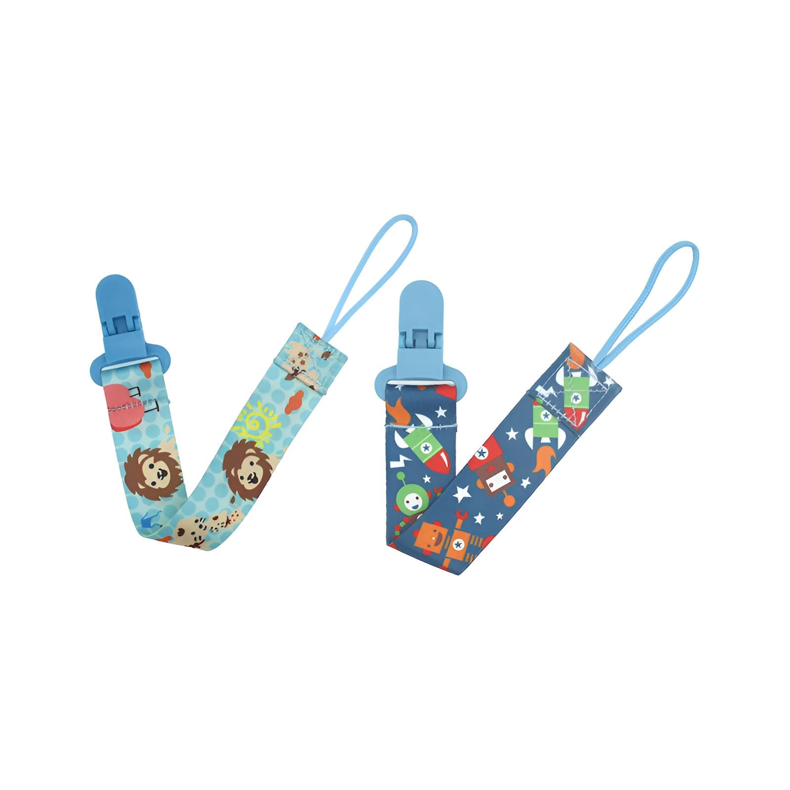 XIRQI 2Pcs Pacifier Clip,Cute Clips to Attract Babies Pacifier Holder ...