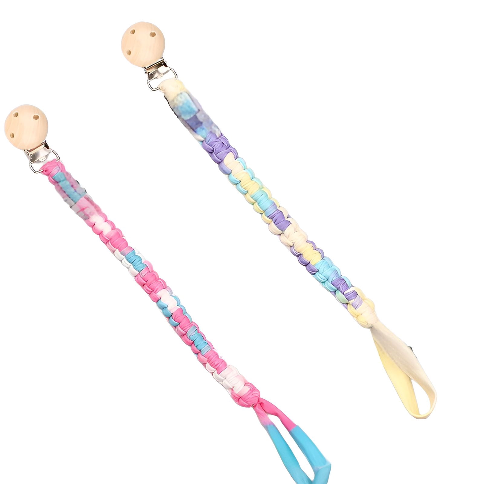 XIRQI 2Pcs Pacifier Clip,Safety First Pacifier Holder,Stylish Chain ...
