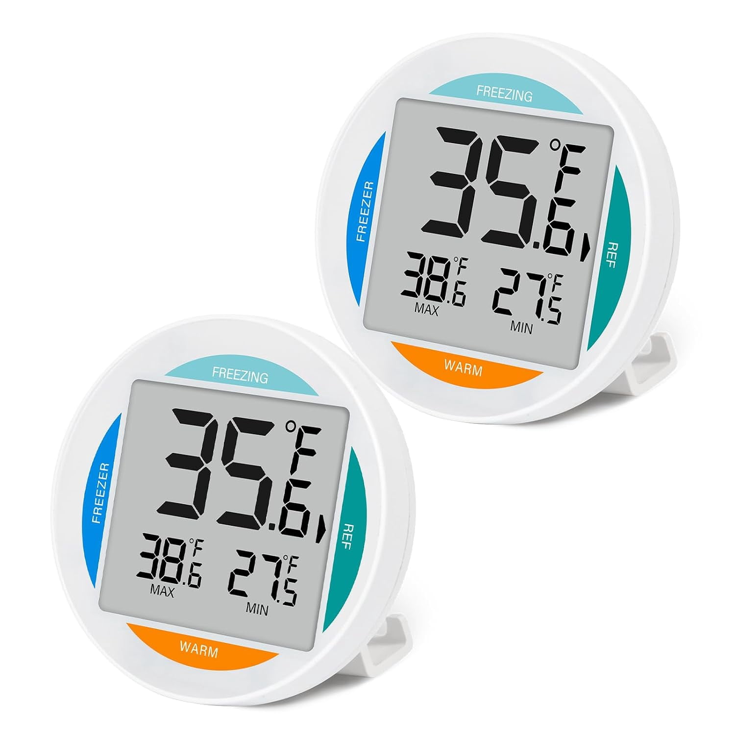 XIRQI 2Pcs Small Digital Refrigerator Thermometer,Ip65 Waterproof ...