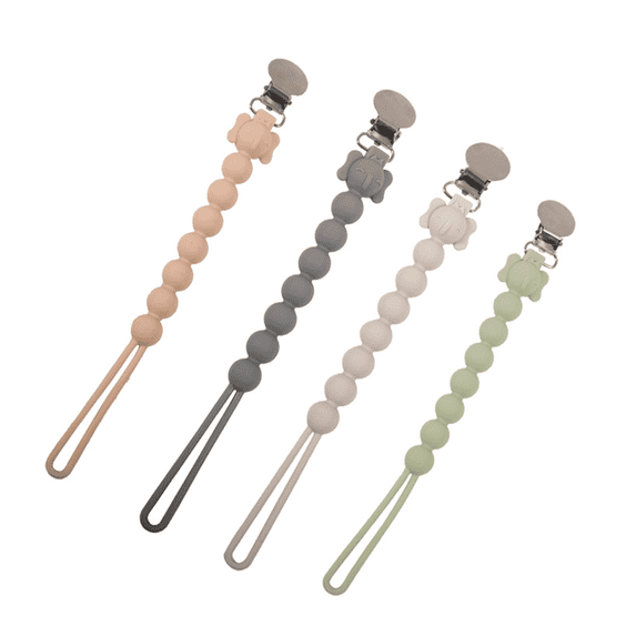 XIRQI 4Pcs Silicone Pacifier Holder Clips, Safe Material, Anti-Drop ...